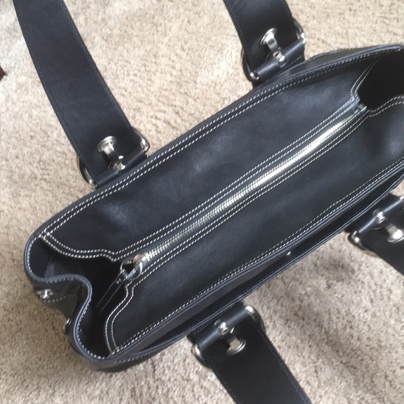 Coach | Bags | Coach Black Leather Large Tote | Poshmark